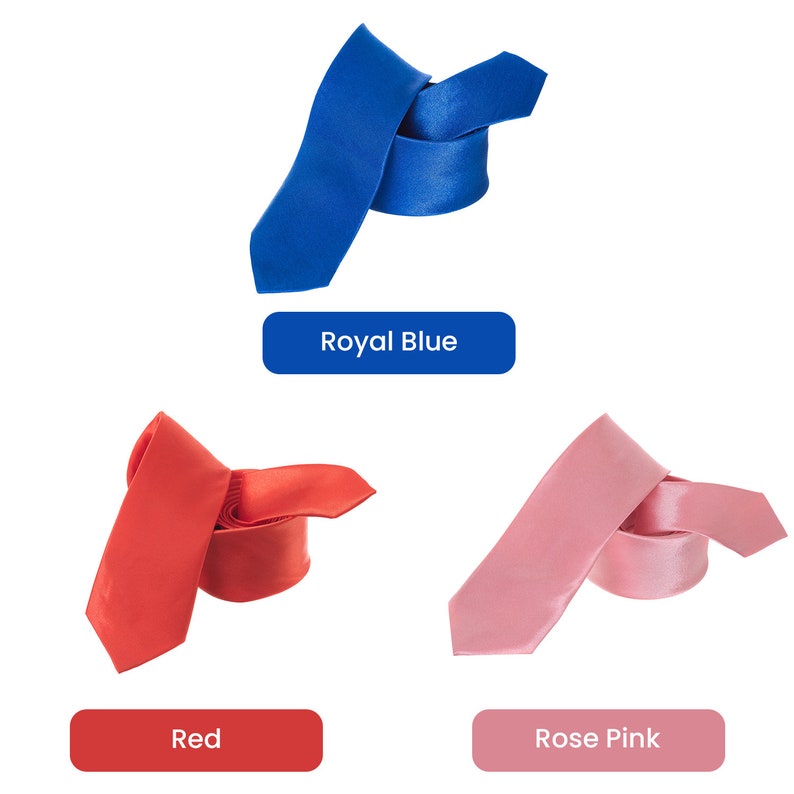 Satin Polyester Plain Stylish and Elegant look Unisex Neck Tie | Etsy