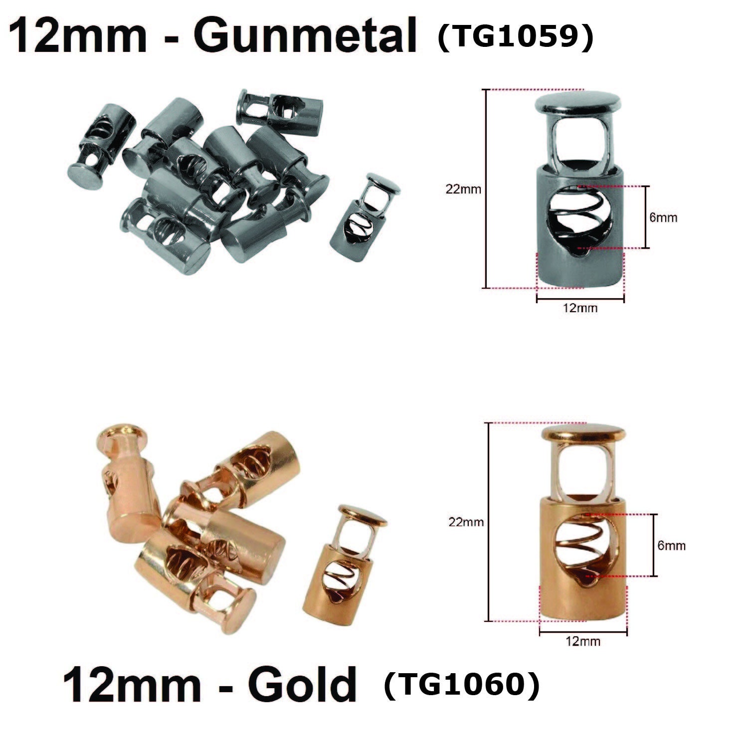 Metal Cord Stopper Lock Toggle With Spring Spherical Stop Ends - Etsy UK