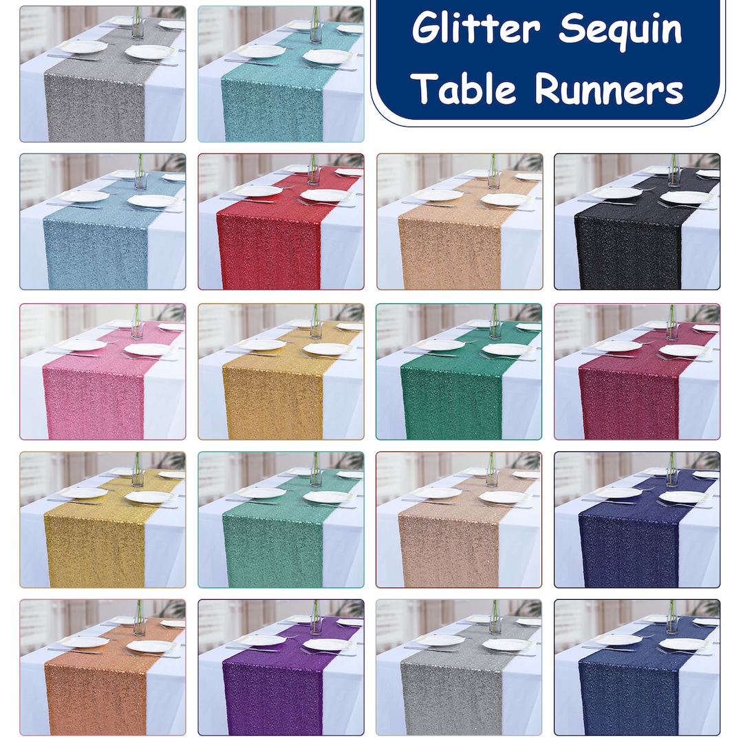 Sequin Glitter Table Runners Wedding Table Runners for Wedding ...
