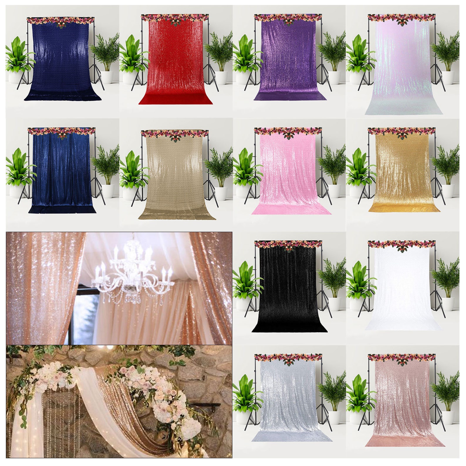 Sequin Backdrop Curtain Sparkly Backdrop 4ft X 7ft Shinny - Etsy