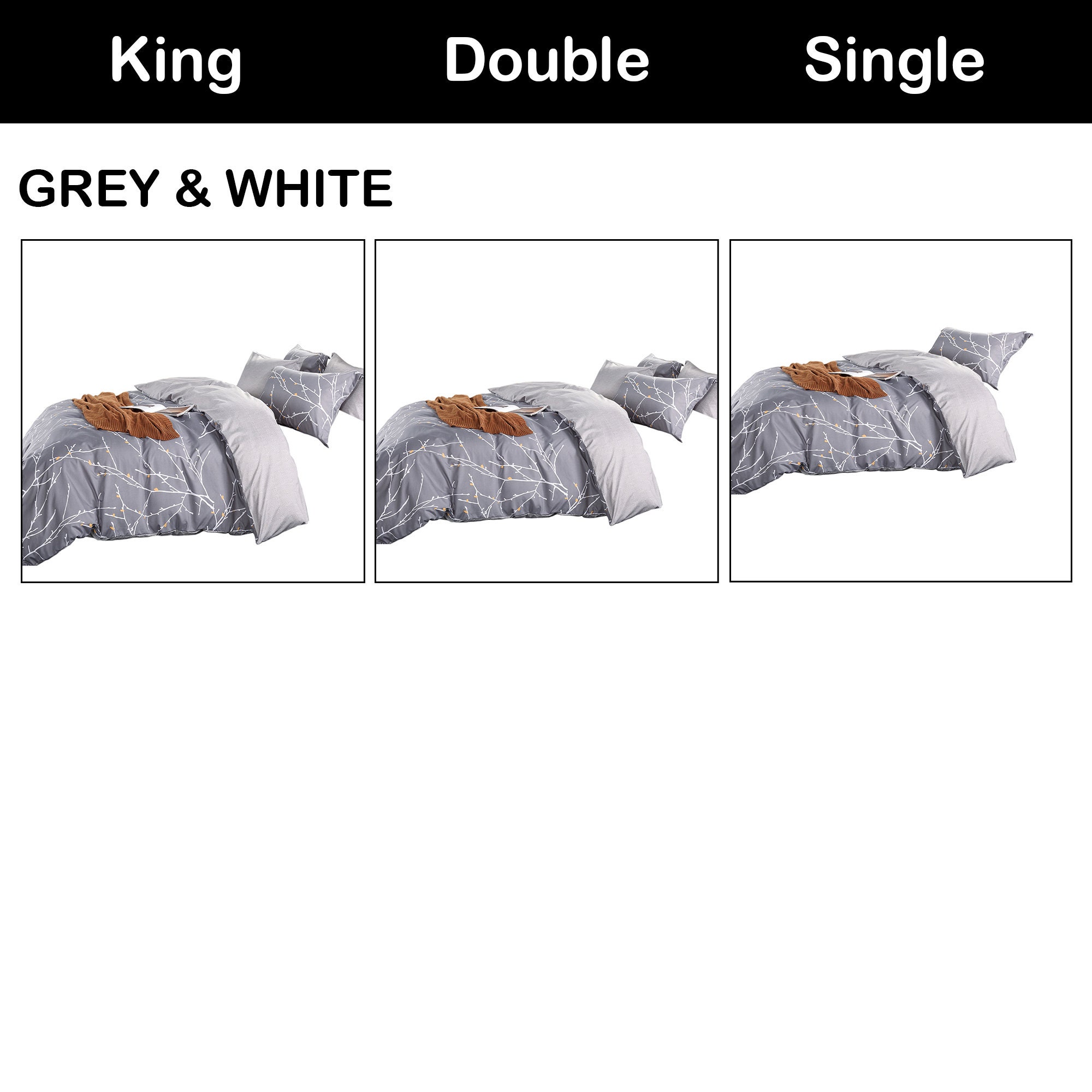 Printed Duvet Cover Concise Design 2 Piece Comfort Quilt Cover | Etsy