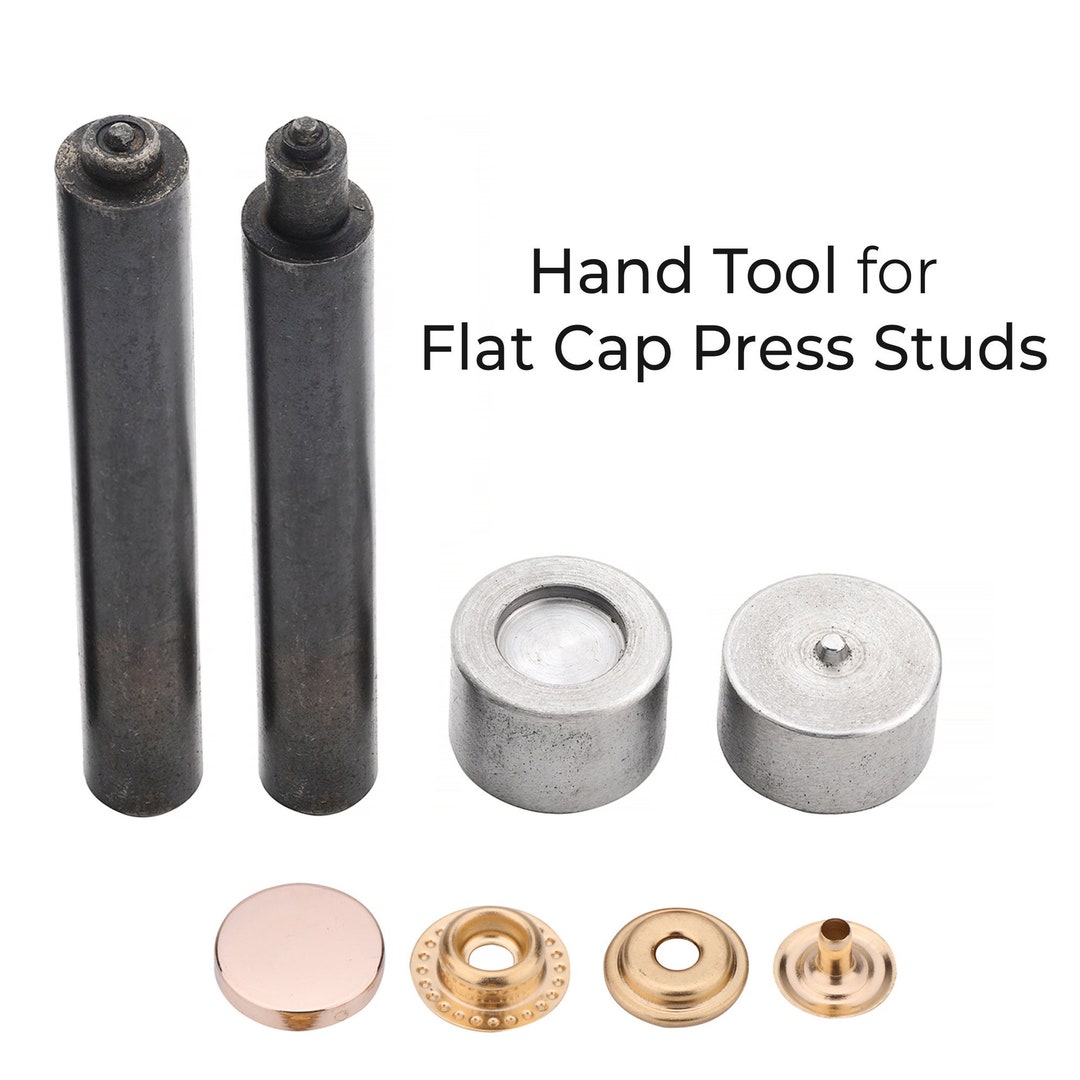 Flat Cap Press Studs Fixing Hand Tool Set 12mm/15mm Studs Fixing Hand ...