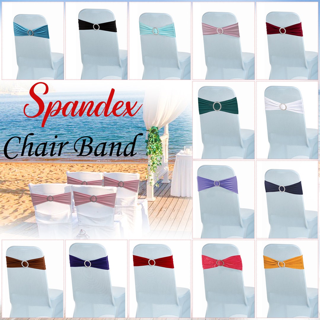 Wedding Chair Covers Bands Spandex Chair Bands With Buckle - Etsy UK