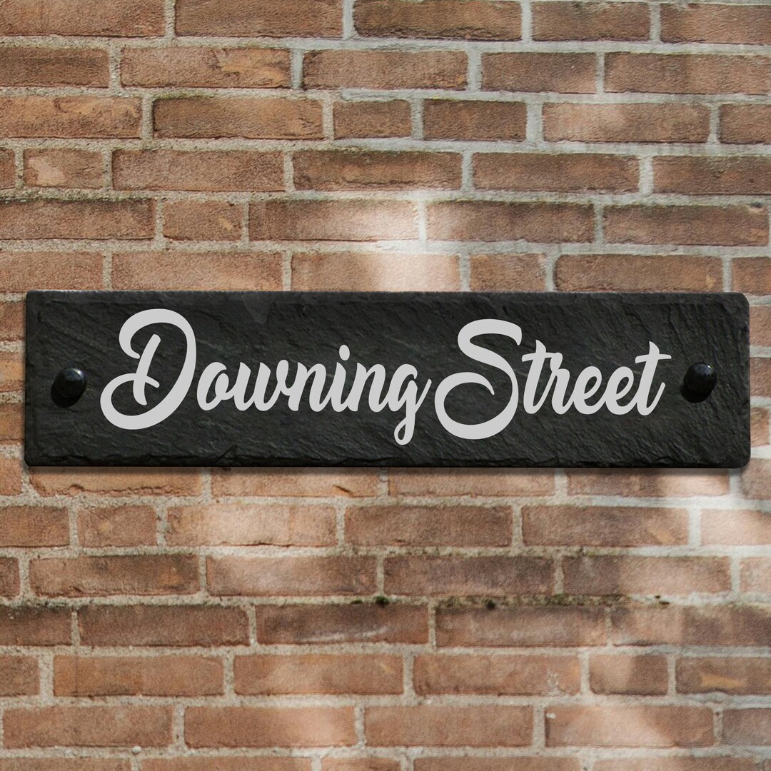 Personalised Slate Gate Sign Custom With Any Road Name Rustic Outdoor ...