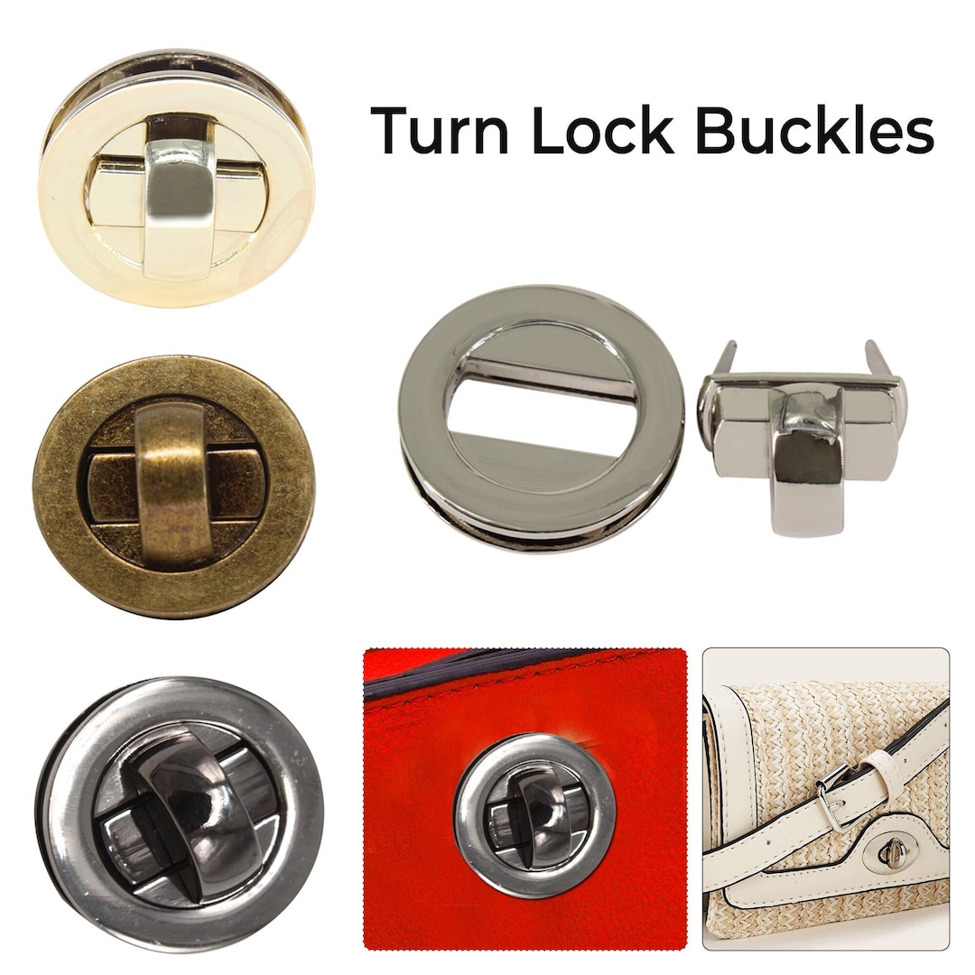 Round Twist Turn Lock Thumb Twist Lock, Bag Closure Handbag Locks for ...