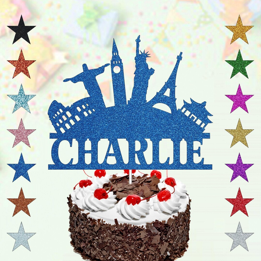 Personalised World's Seven Wonders Cake Toppe Tourism Cake Topper With ...