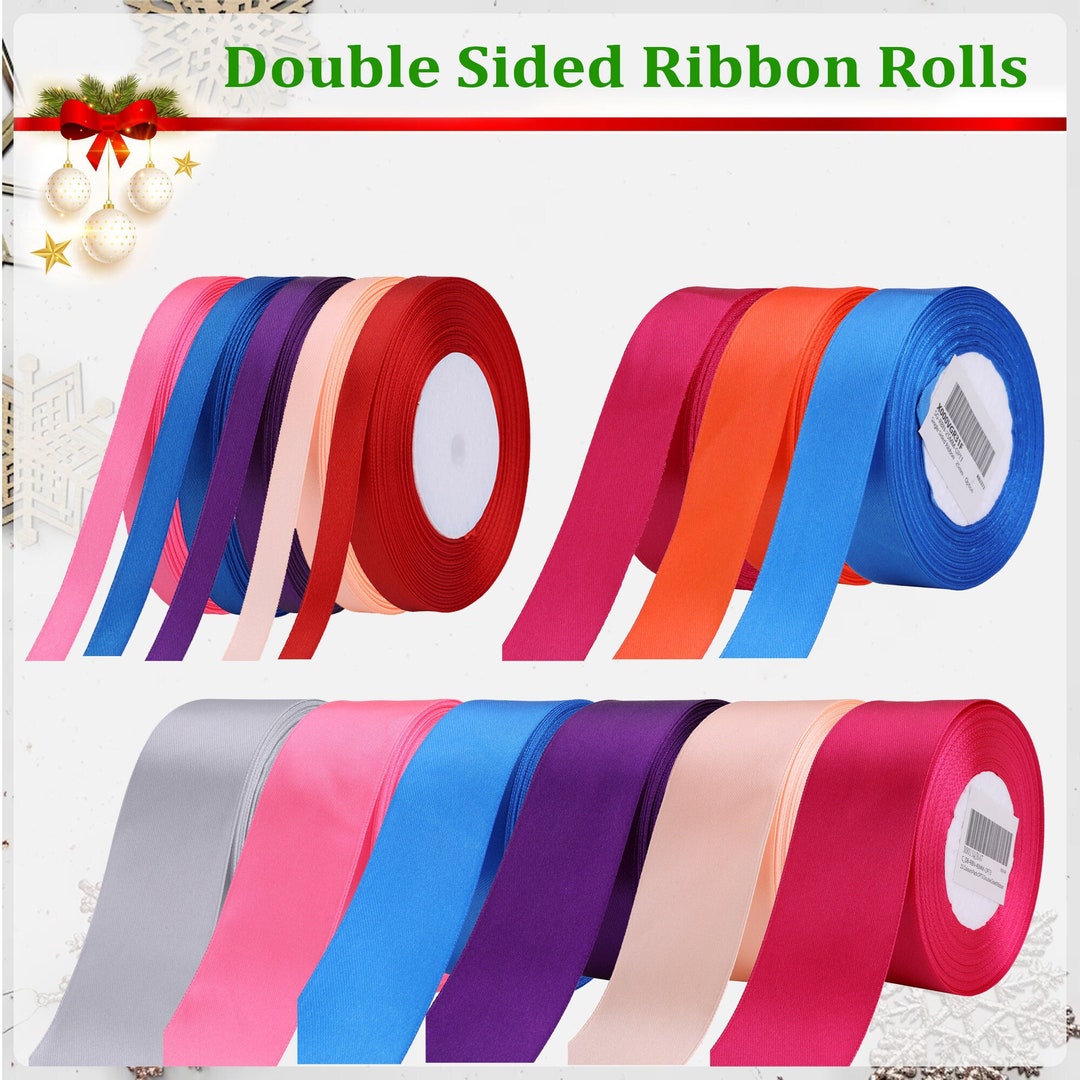 Double Sided Satin Ribbon, 10mm, 25mm, 40mm Satin Ribbon, 25 Meter per ...