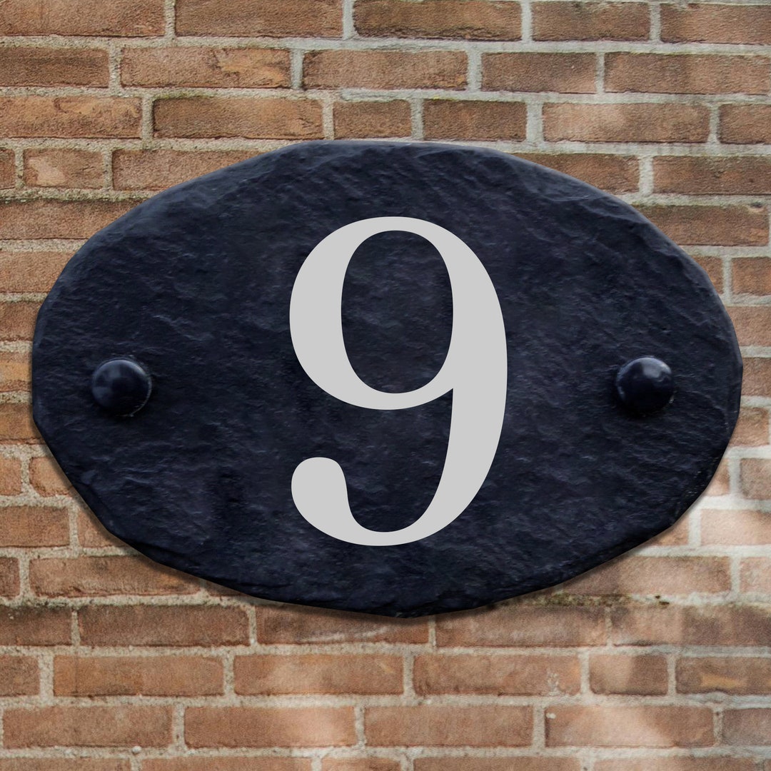 Personalised Slate Number Sign Custom With Any House Number Rustic ...
