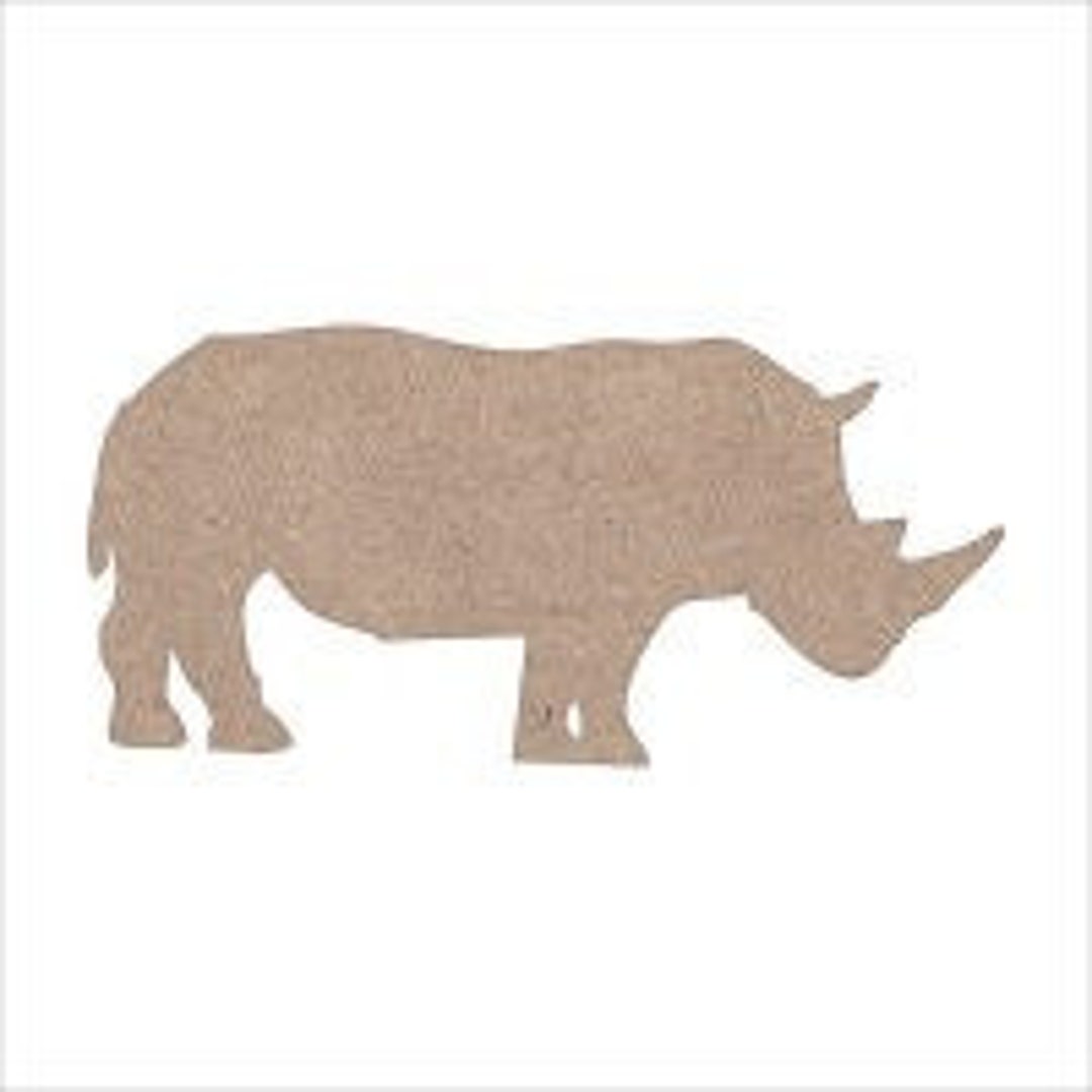 Wild Animal MDF Shape Rhino Wooden Laser Cutouts 3mm MDF Shapes Wooden ...