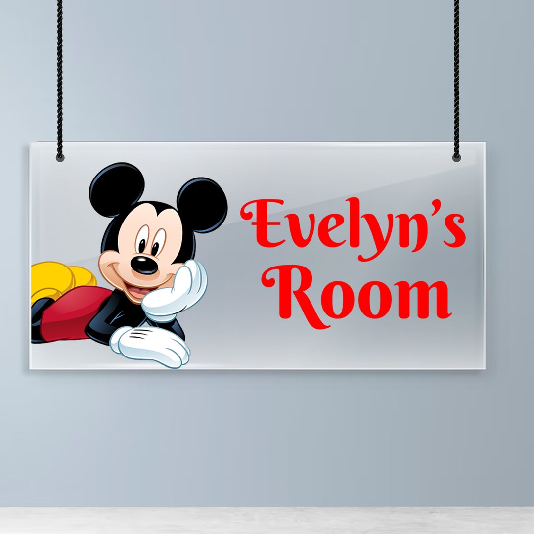 Personalised Kids Clear Acrylic Sign Custom Sign With Any Name Door ...