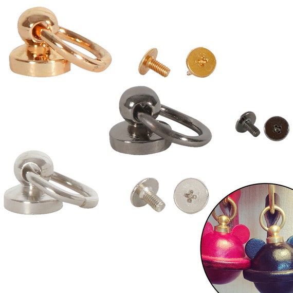 9.5mm Pull Ring Screw Back Studs Brass Chicago Dome Head | Etsy