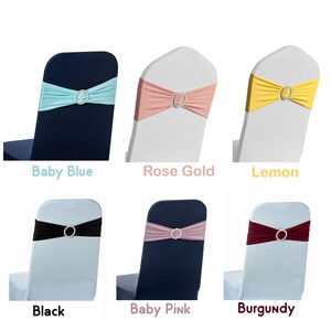 Wedding Chair Covers Bands Spandex Chair Bands With Buckle - Etsy UK