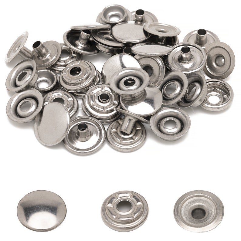 15mm PRYM Press Studs Stainless Steel Snap Fasteners No-sew - Etsy