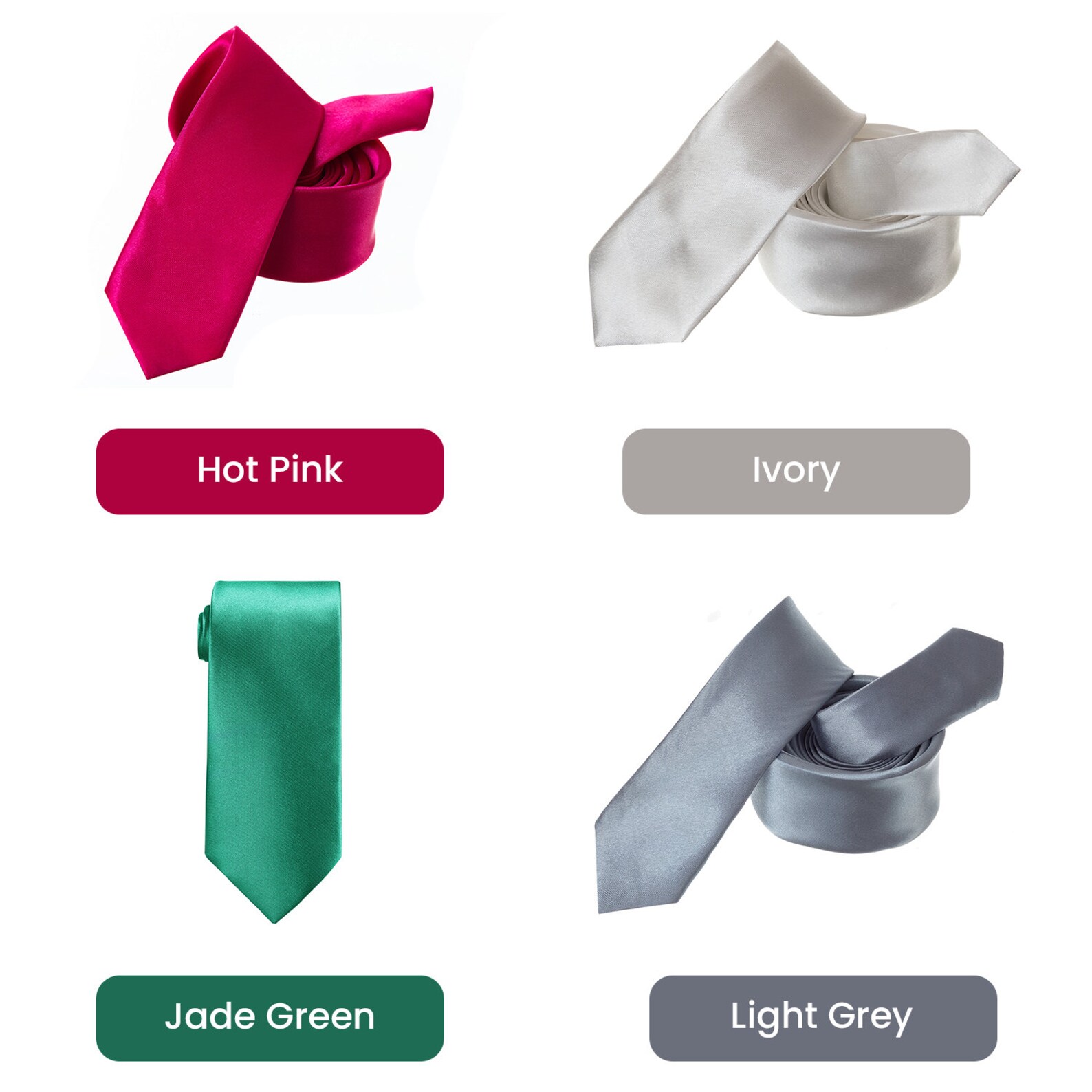 Satin Polyester Plain Stylish and Elegant Look Unisex Neck Tie - Etsy UK