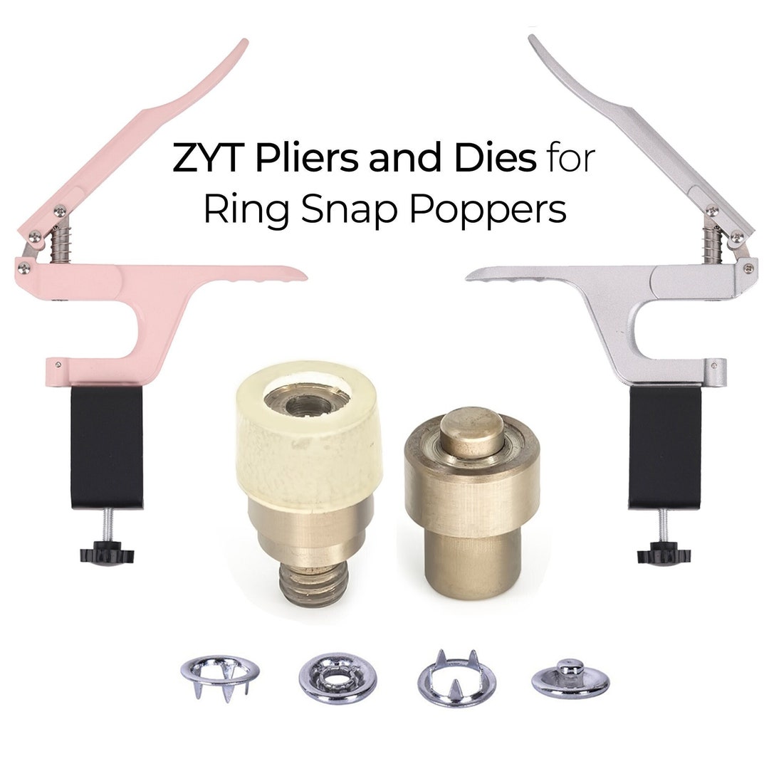Snap Poppers Fixing Die Set & ZYT Plier With Bench Clamp for Kids Wear ...