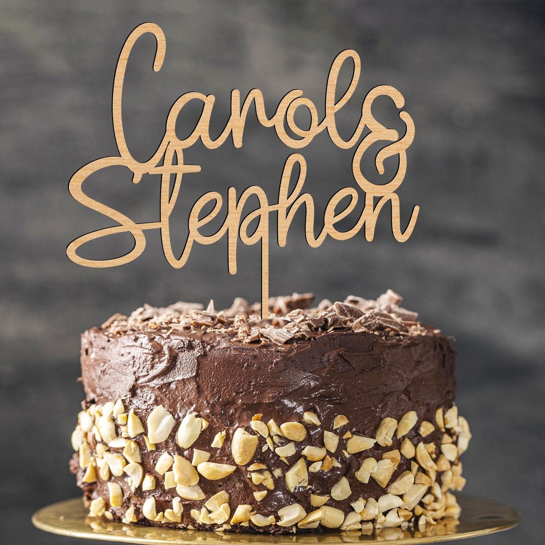 Personalised Couple Name Cake Topper Custom Any Couple Name Topper for ...