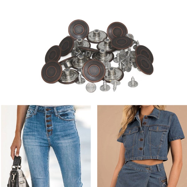 Denim Tack Button - Etsy