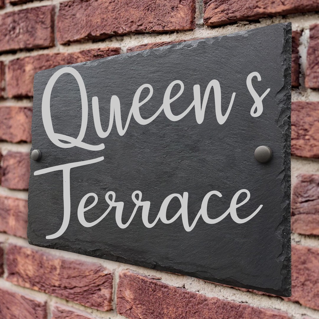 Personalised Slate House Sign Custom With Any Street Name and Number ...
