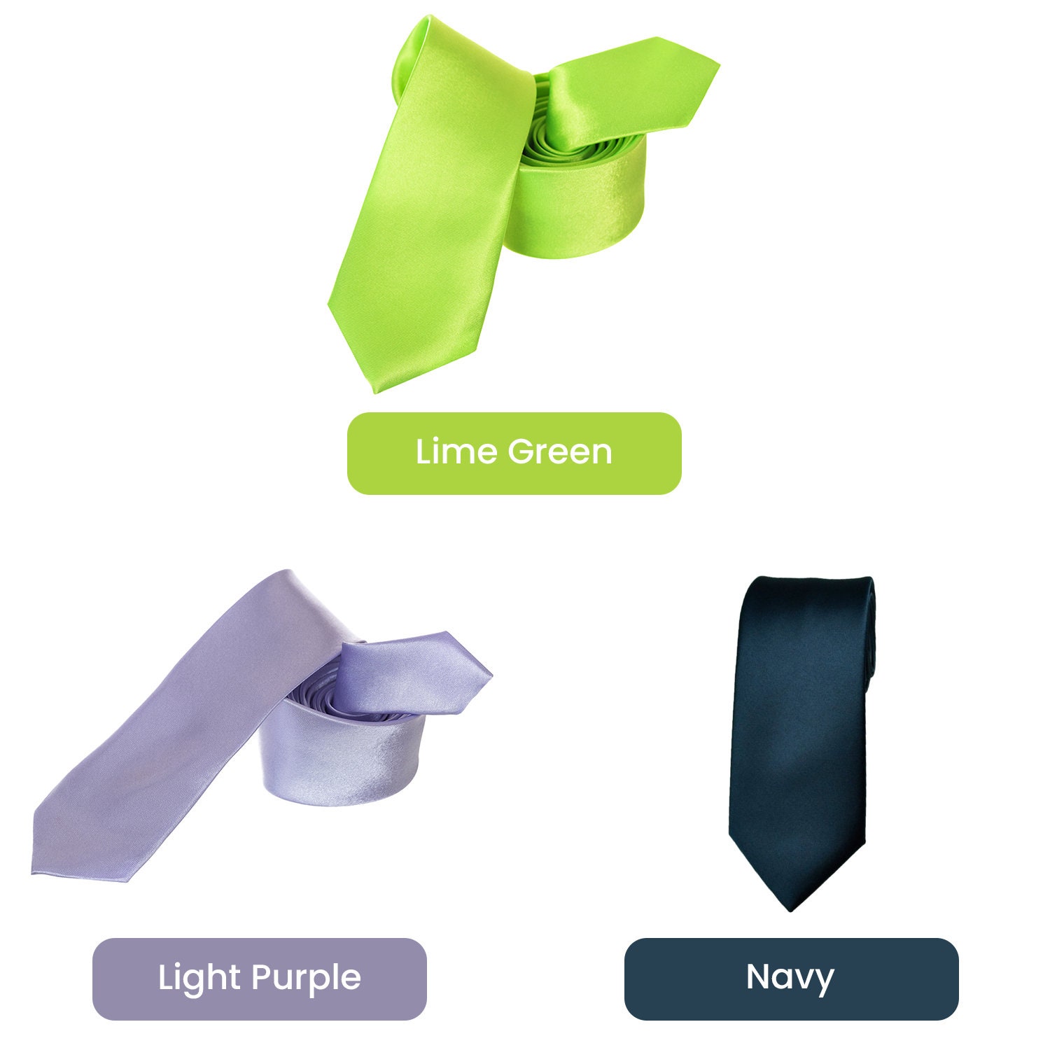 Satin Polyester Plain Stylish and Elegant Look Unisex Neck Tie - Etsy UK