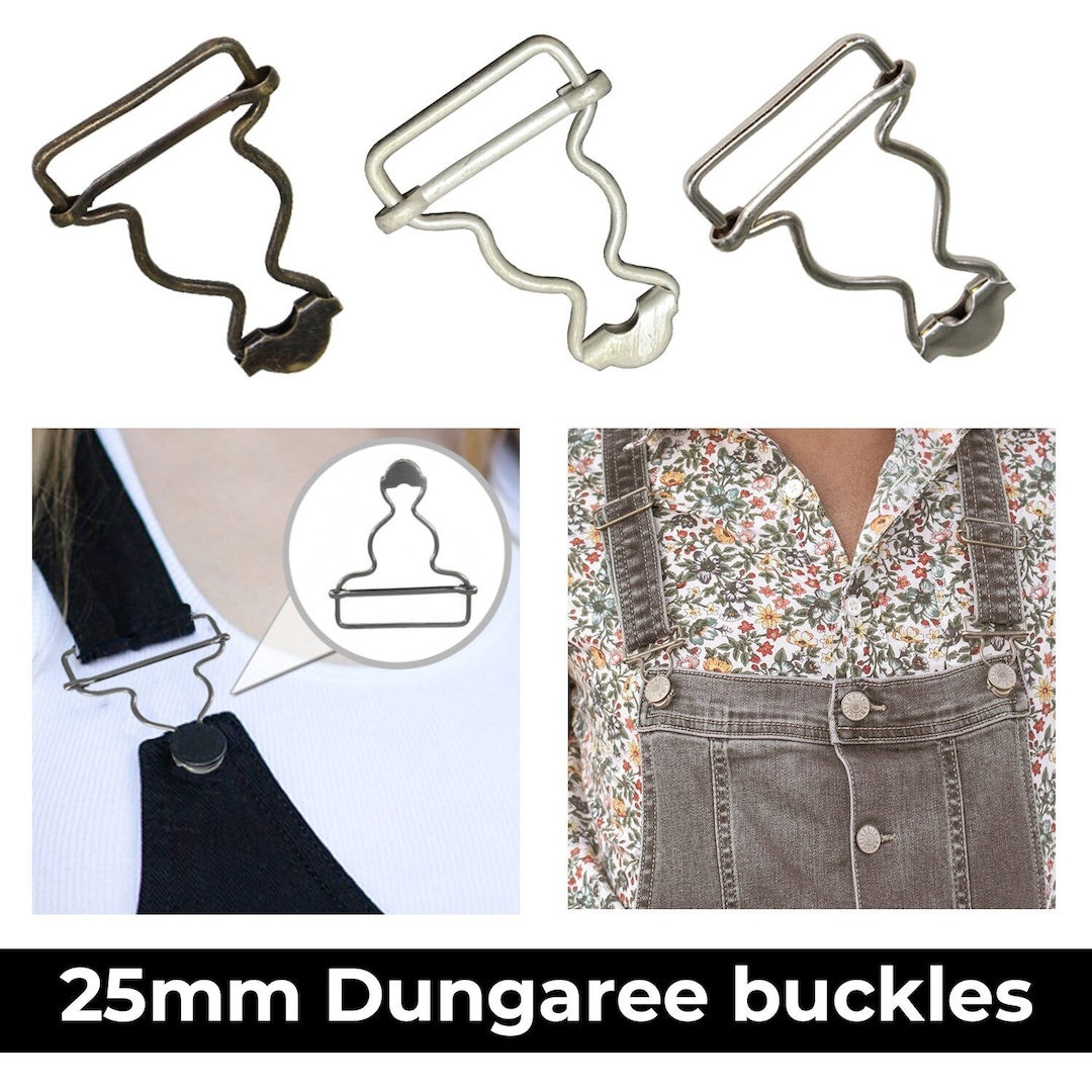 25mm Dungaree Buckles, Overall Buckles Rectangle Slider Fasteners for ...