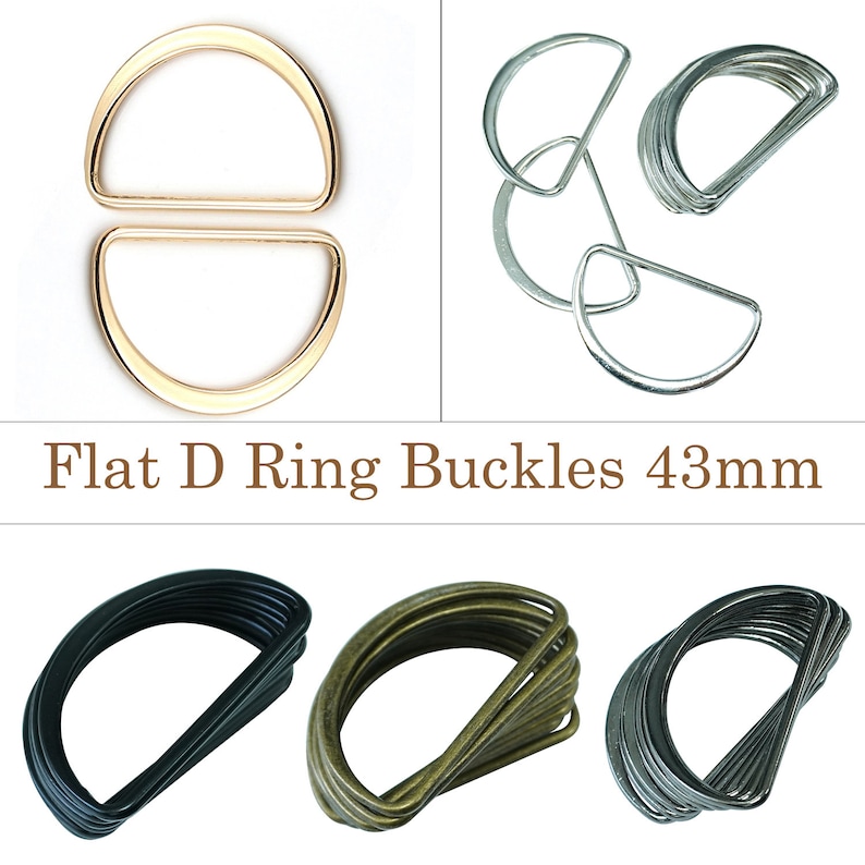 10pcs 43mm Sturdy Welded Flat D-ring Buckle Metal Sewing Craft - Etsy
