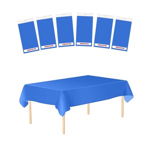 Royal Blue Plastic Table Cover Plastic Table Cloth Premium - Etsy