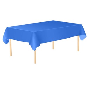Royal Blue Plastic Table Cover Plastic Table Cloth Premium - Etsy