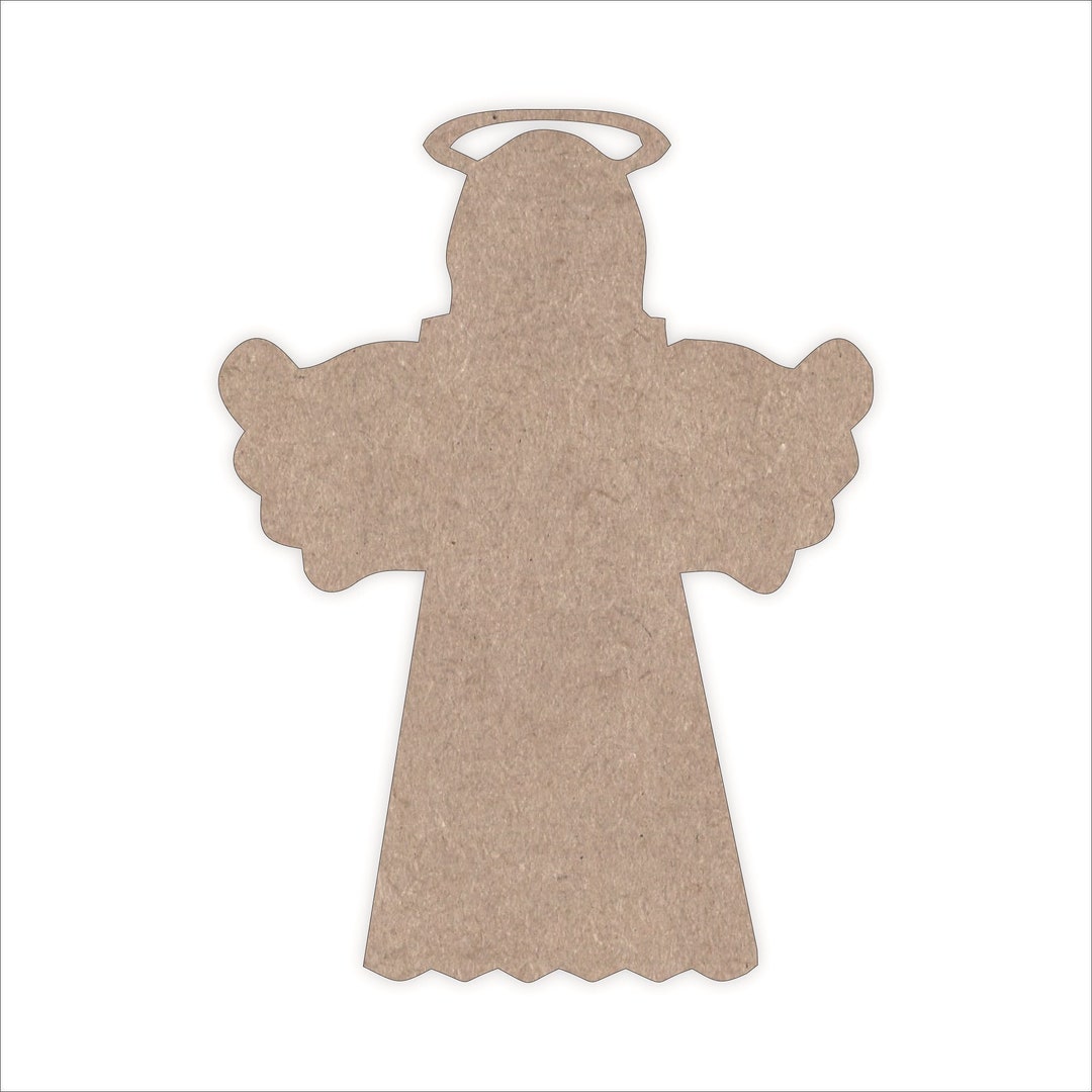 Laser Cut Wooden Angels Shapes Xmas MDF Craft Shape Embellishment ...