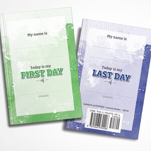 School Year Memory Book, Double-sided, First and Last Day of School ...