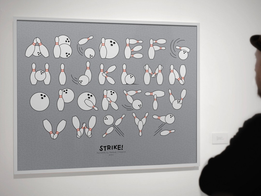 Bowling Alphabet Wall Art (unframed) - Etsy