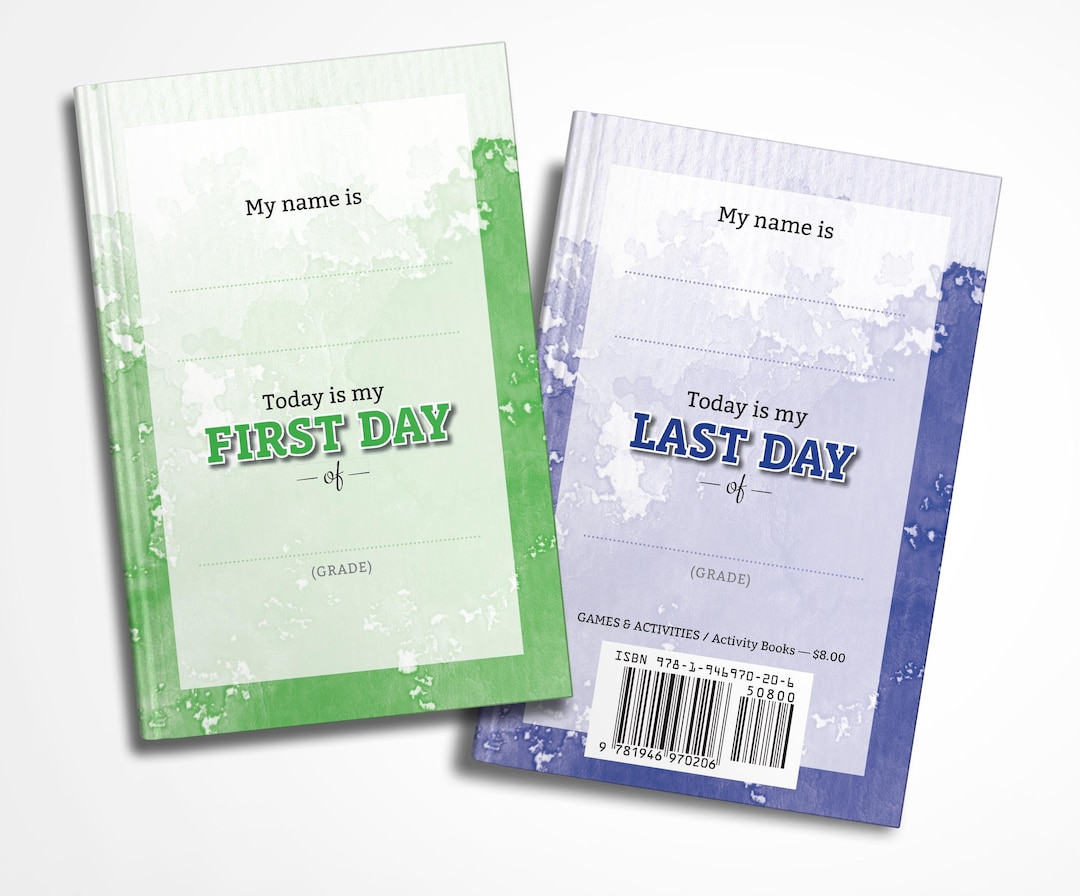 School Year Memory Book, Double-sided, First and Last Day of School ...