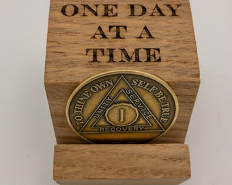 Recovery Token Display 25 Coin Holder Personalized W/just for - Etsy
