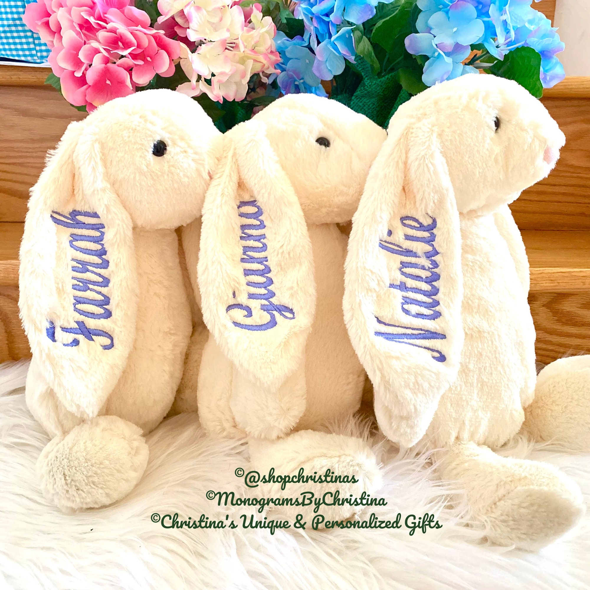Bunny Personalized 16 Tall Embroidered Easter Bunny Easter Bunny ...