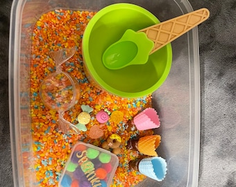 Ice Cream Sensory Bin for Toddlers Summer Sensory Activity Icecream ...