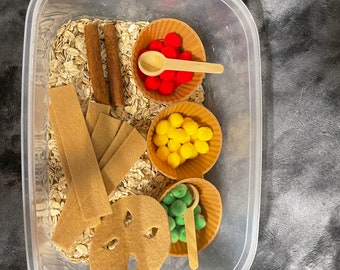 Apple Pie Math Sensory Bin - Etsy