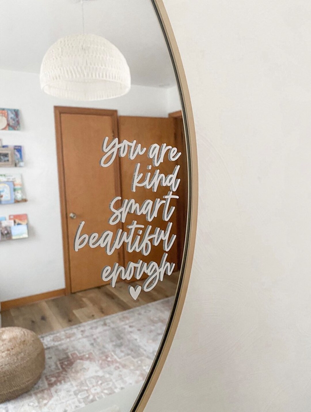 You Are Kind, Smart, Beautiful, Enough | Mirror Self Affirmations Vinyl ...
