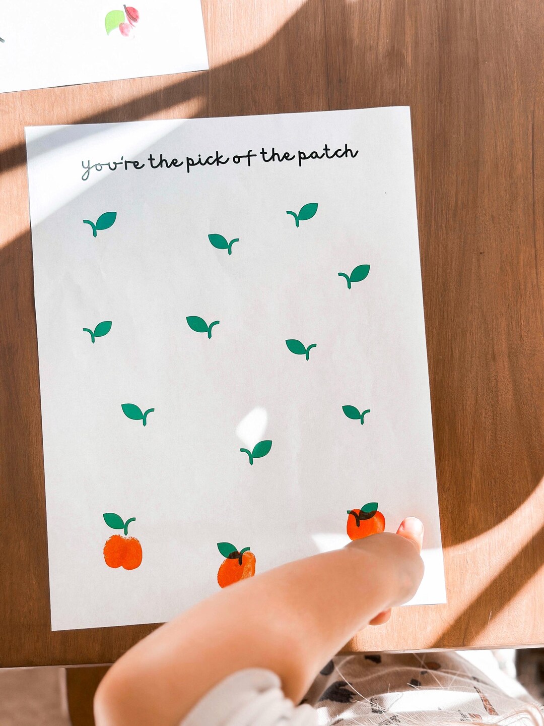 Pumpkin Fingerprint Craft for Toddlers | Baby Handprint Keepsake | Fall ...