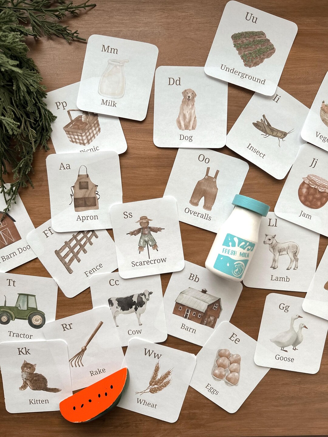 Farm Alphabet Cards for Kids | Toddler Gifts | Homeschool Activity ...