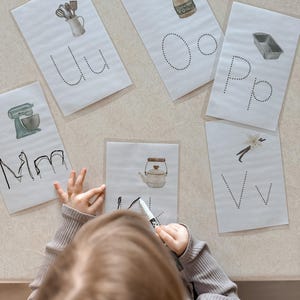 Baking Toddler Tracing Cards | Preschool Printable | Kitchen Theme ...