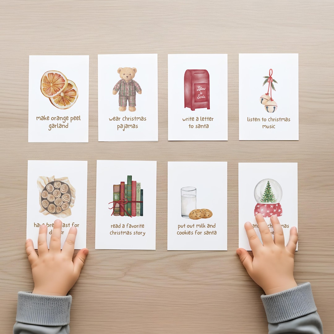 Printable Advent Calendar Cards | Christmas Countdown Activity Cards ...
