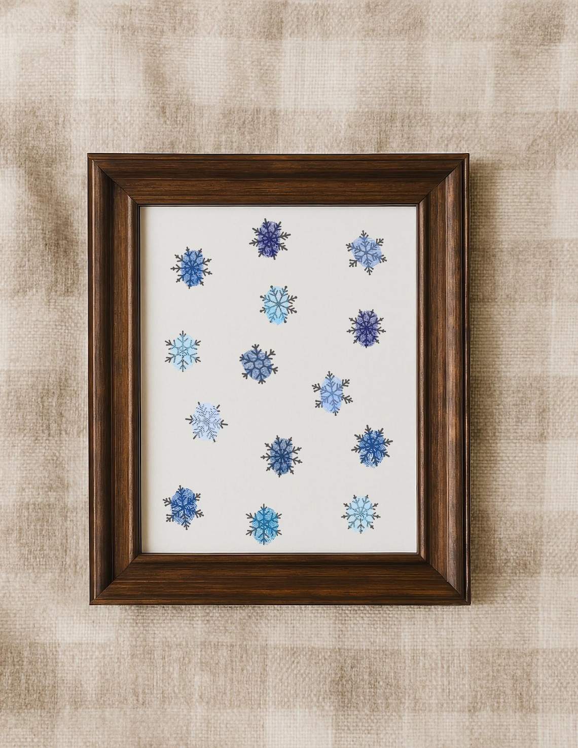 Snowflake Fingerprint Art for Toddlers | Winter Fingerprint Activity ...