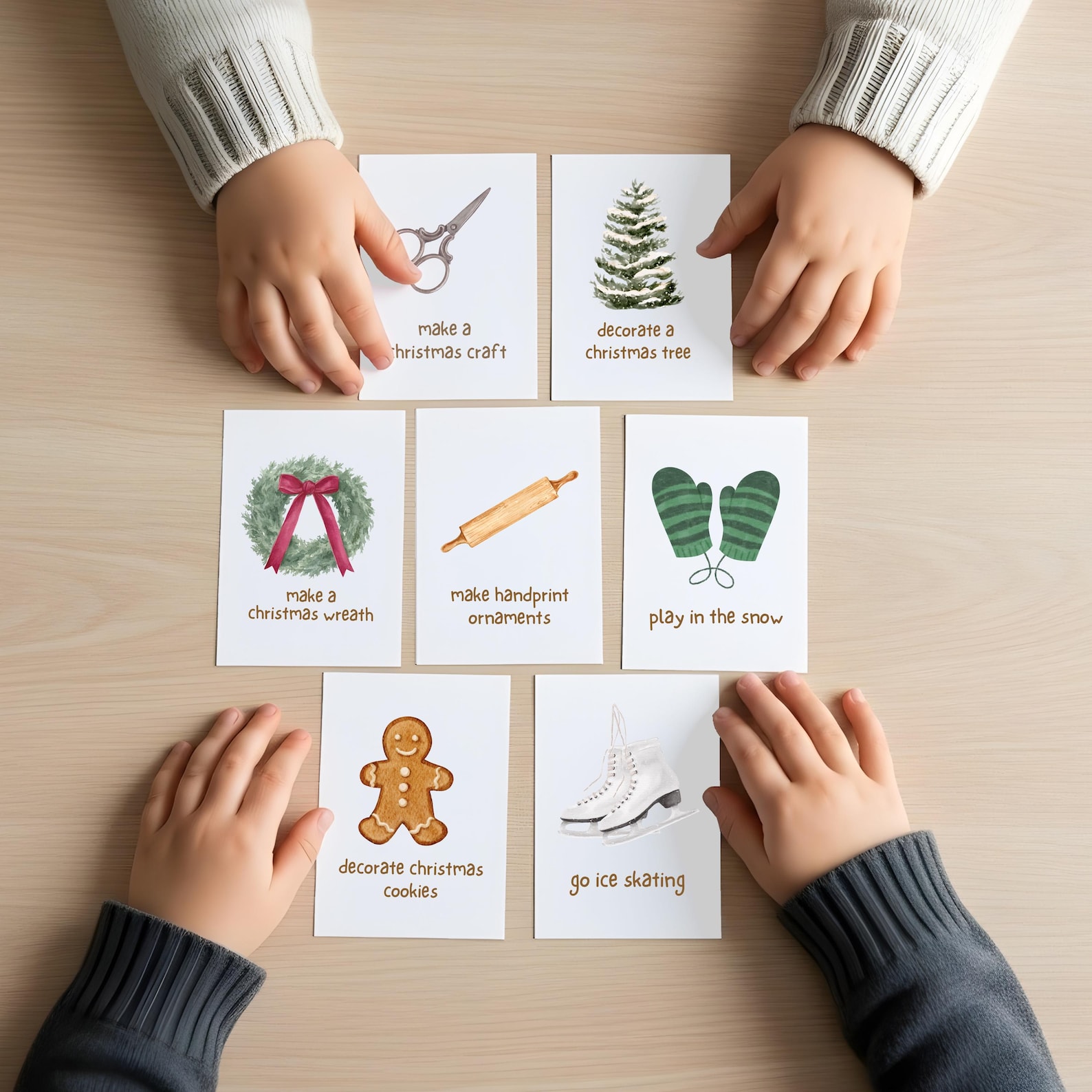 Printable Advent Calendar Cards | Christmas Countdown Activity Cards ...