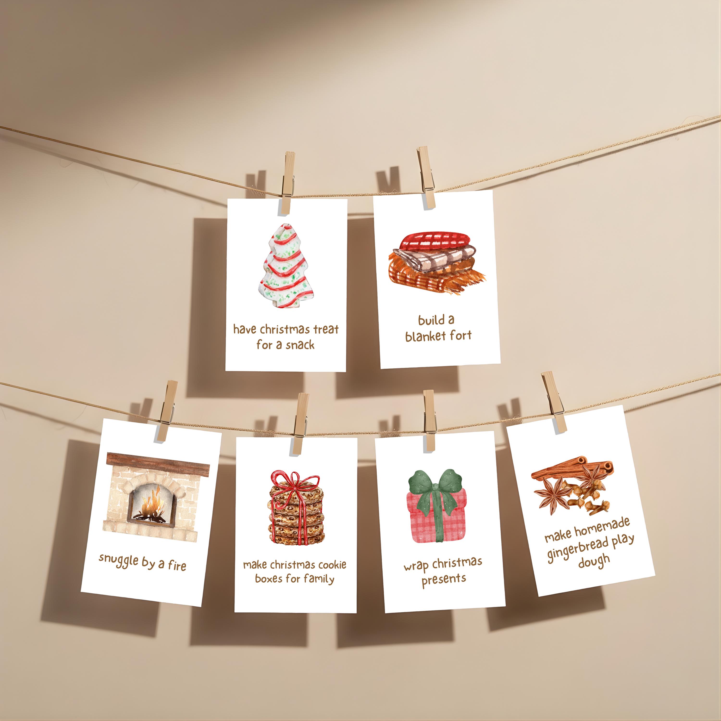 Printable Advent Calendar Cards | Christmas Countdown Activity Cards ...