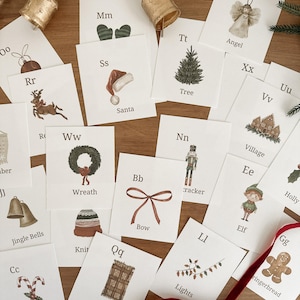 Christmas Alphabet Cards for Kids | Toddler Gifts | Homeschool Activity ...