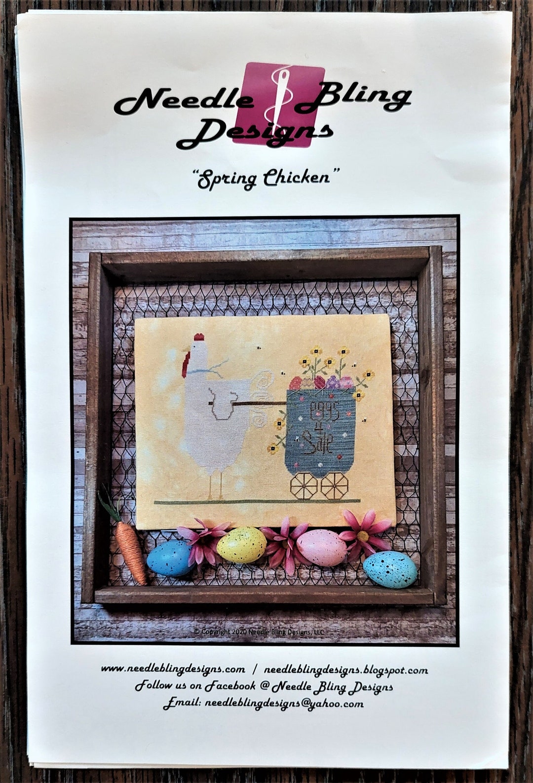 Spring Chicken Cross Stitch Pattern 2020, Needle Bling Designs DMC - Etsy