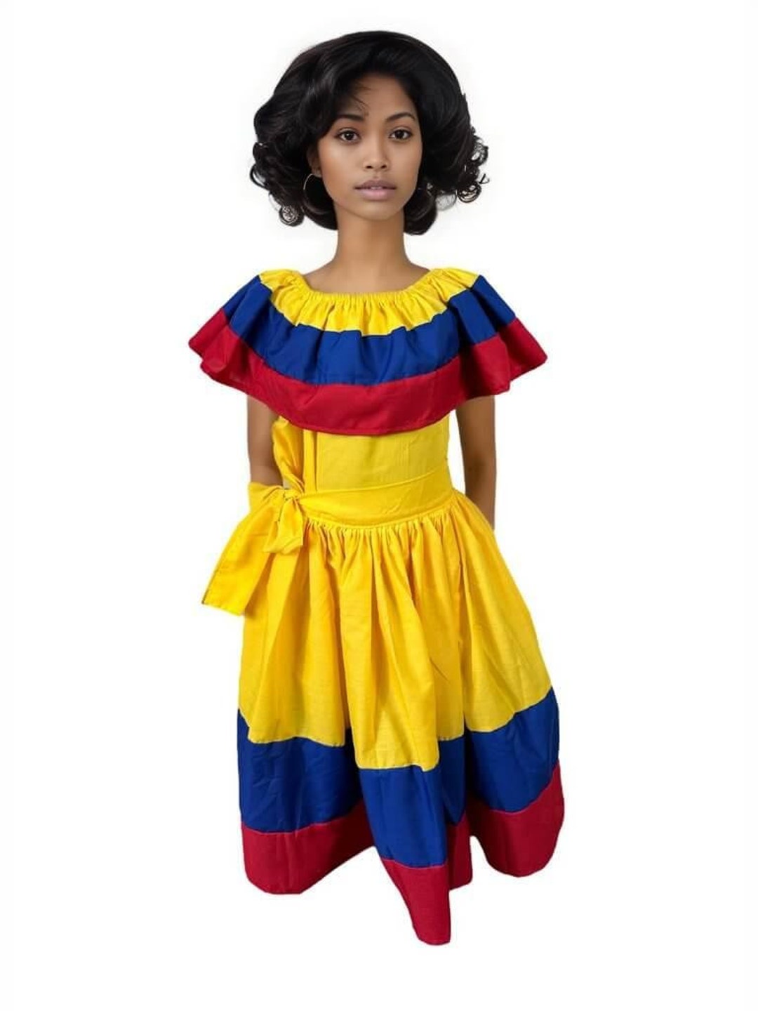 Colombian Traditional Dress for Girls Wide, Yellow - Etsy