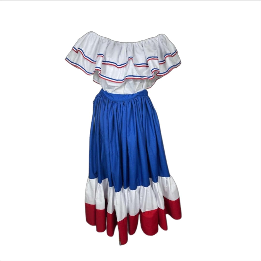 Dominican Republic Traditional Dress Wide - Etsy