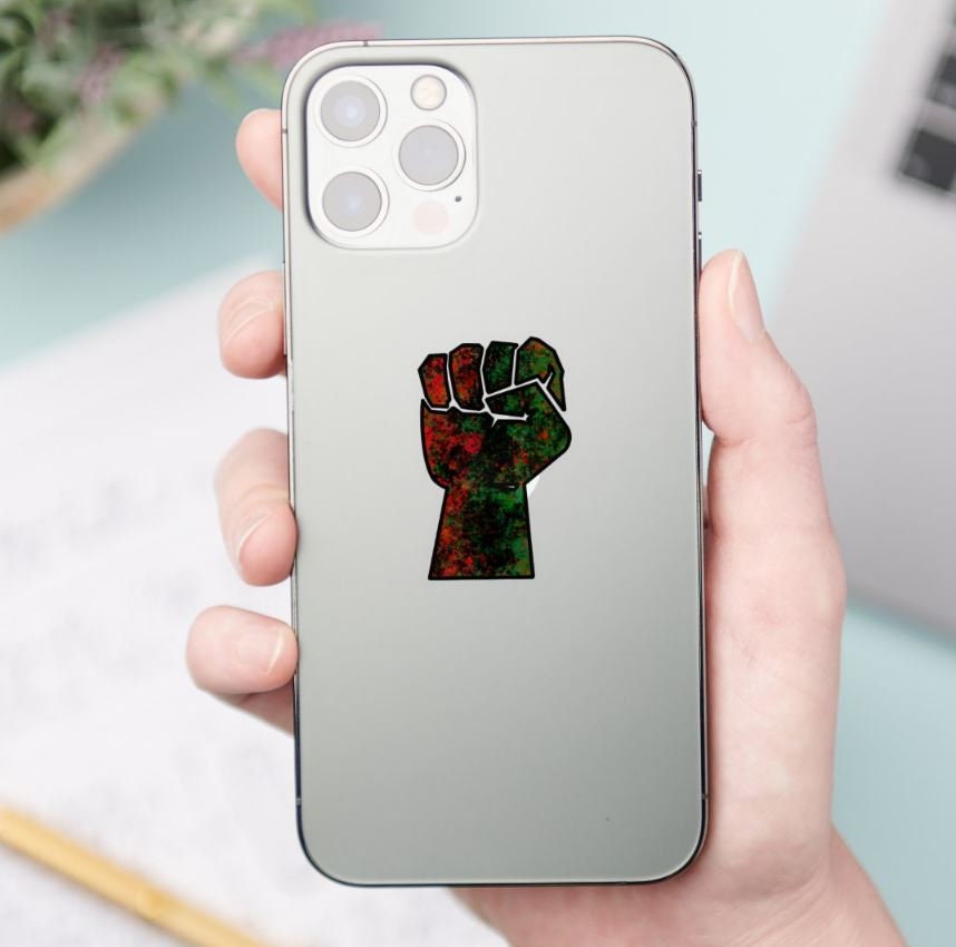 Unity Black History Pride Pan African Flag Fist Watercolor Simple ...