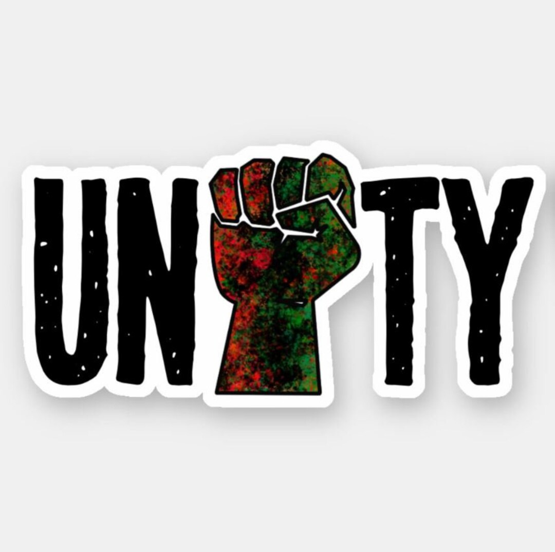 Unity Black History Pride Pan African Flag Fist Watercolor Simple ...