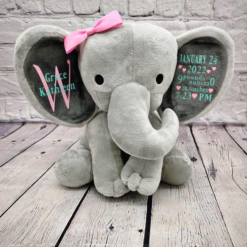 Birth Stats Elephant - Etsy